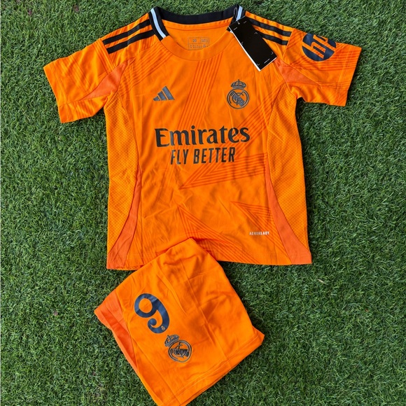 adidas | Shirts & Tops | Kids Mbappe Kids Kit 9 Real Madrid Away Jersey ...